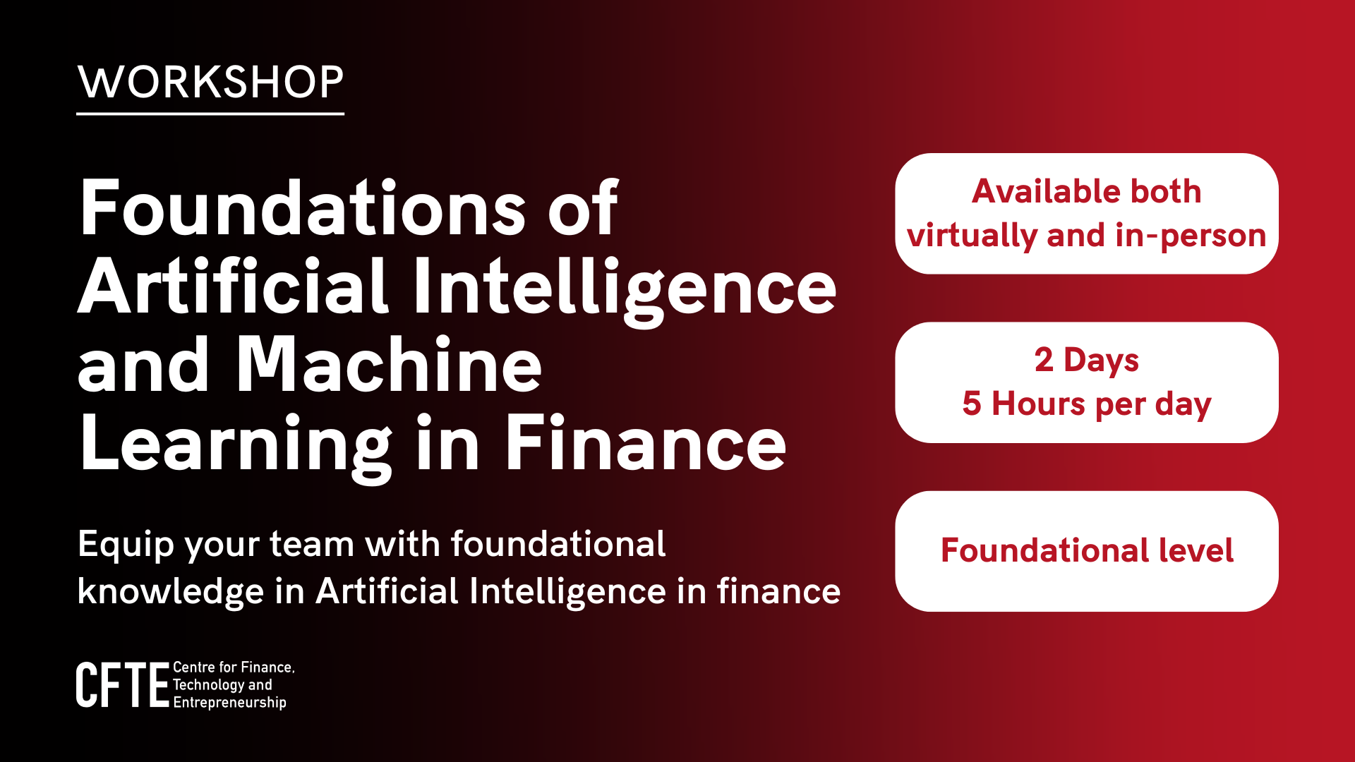 Foundations of Artificial Intelligence and Machine Learning in Finance ...